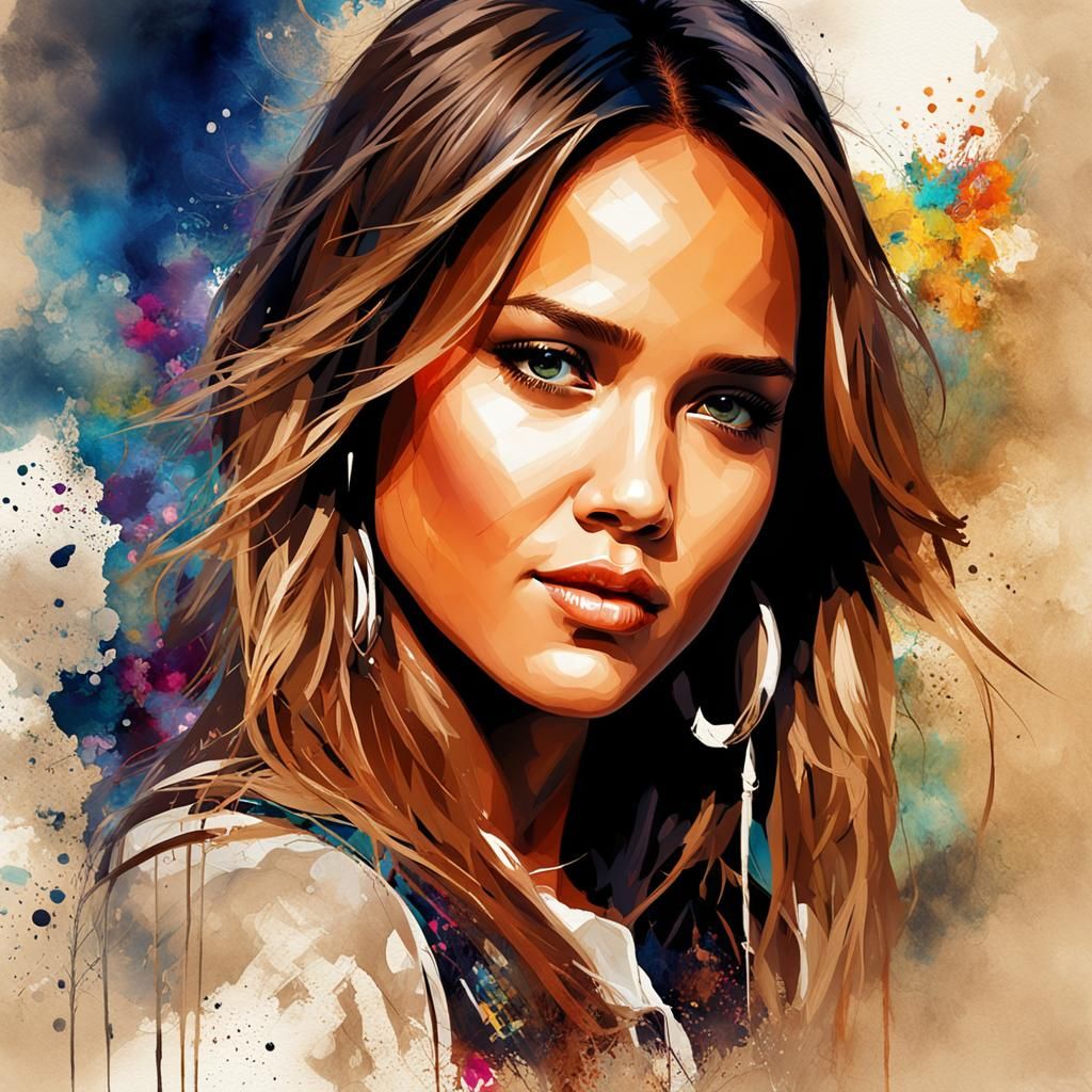 Jessica Alba - AI Generated Artwork - NightCafe Creator