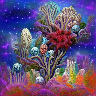 cosmic alien undersea coral reef - AI Generated Artwork - NightCafe Creator