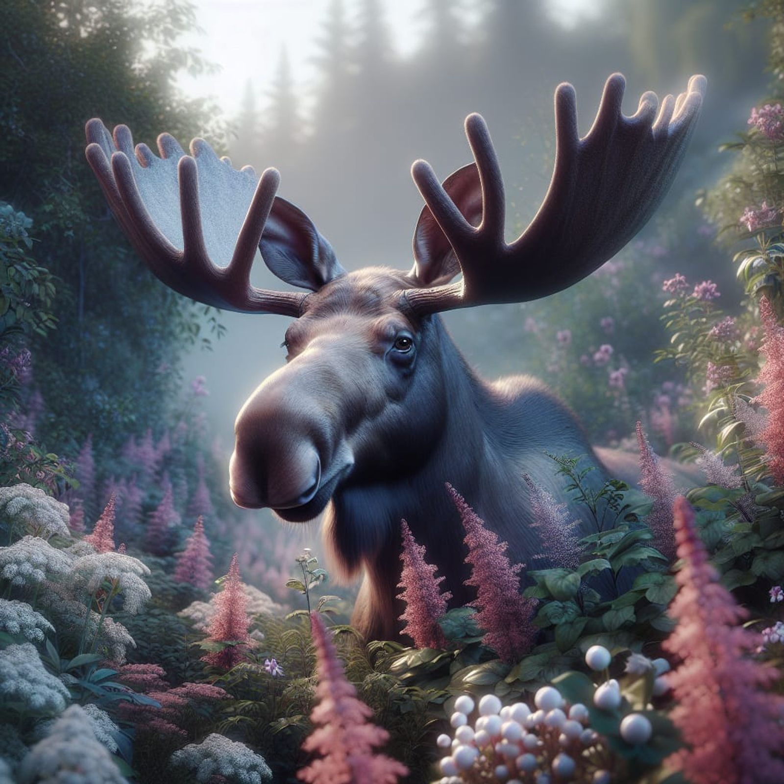 Gentle moose - AI Generated Artwork - NightCafe Creator