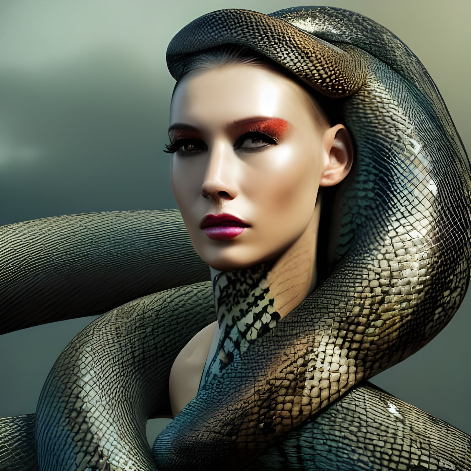 Transformed: Becoming one with Snake Spirit - AI Generated Artwork ...