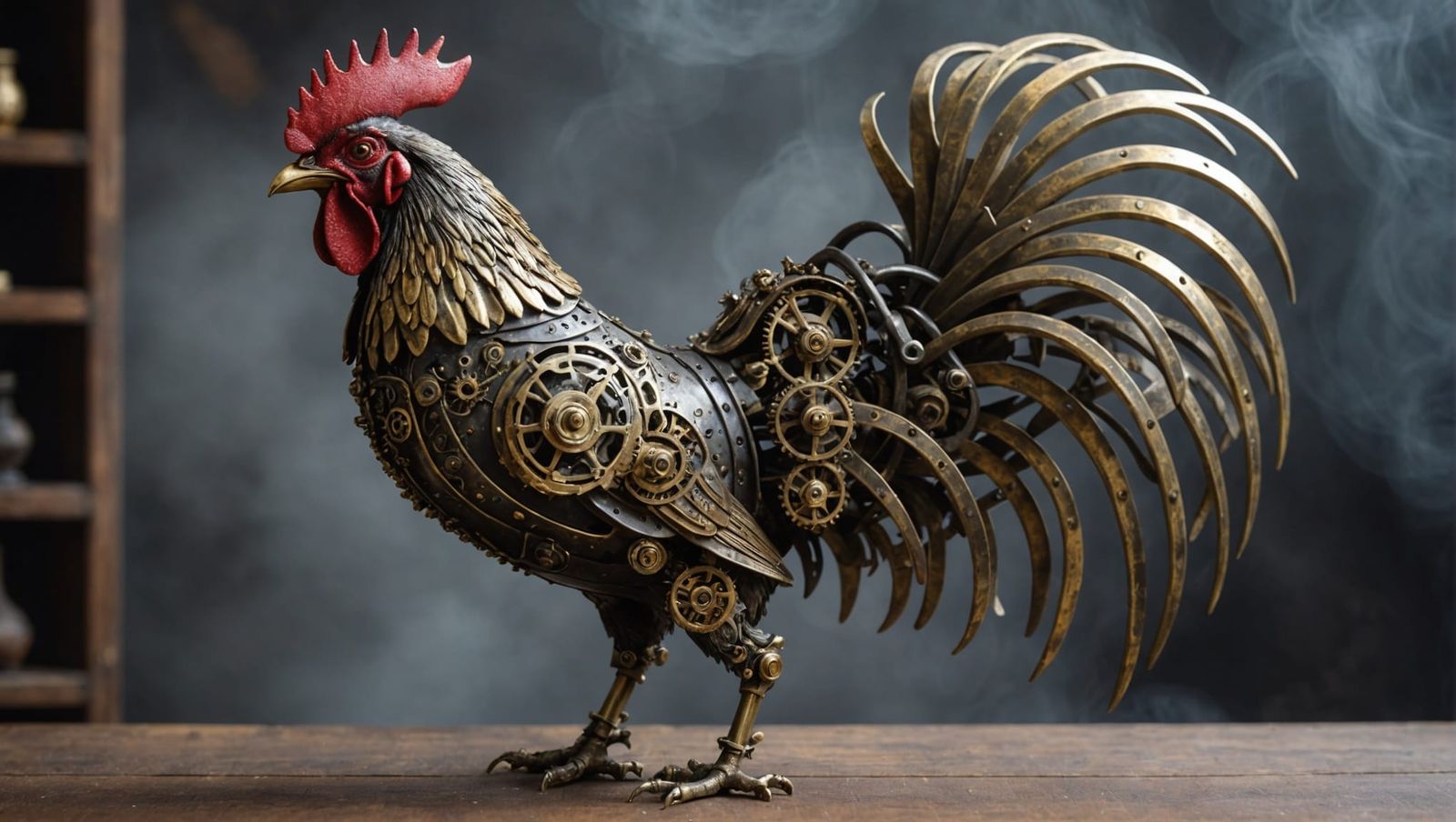 Mechanic Rooster. - AI Generated Artwork - NightCafe Creator