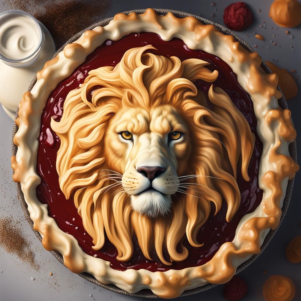 Lion pie - AI Generated Artwork - NightCafe Creator
