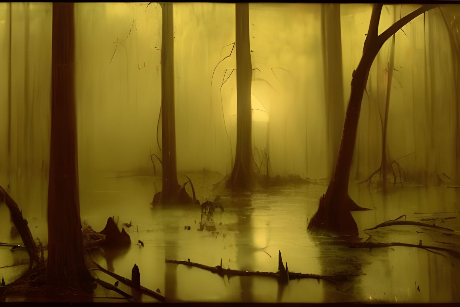 Eerie Haunted Moonlit Swamp Forest - AI Generated Artwork - NightCafe ...