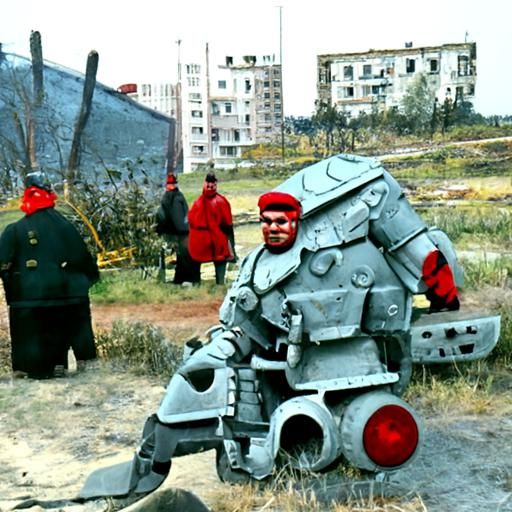 Soviet Mech Warrior - AI Generated Artwork - NightCafe Creator