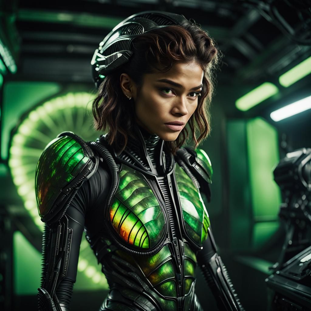 Zendaya in Xenomorph Suit - AI Generated Artwork - NightCafe Creator