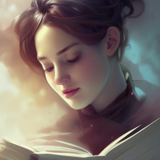 Reading a book v1 - AI Generated Artwork - NightCafe Creator