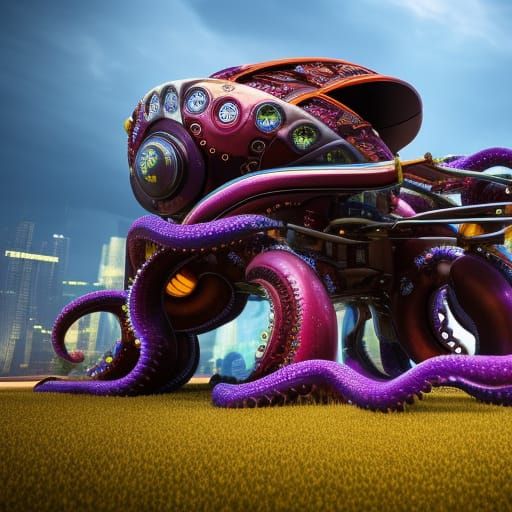 Octopus City - AI Generated Artwork - NightCafe Creator