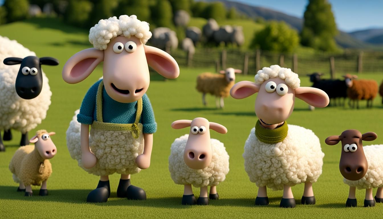Still from a Shaun The Sheep film, in which Shaun is trying to identify ...