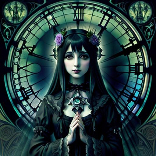 (Dear Prudence:1.2)/ epic goth masterpiece, digital illustration, cell ...