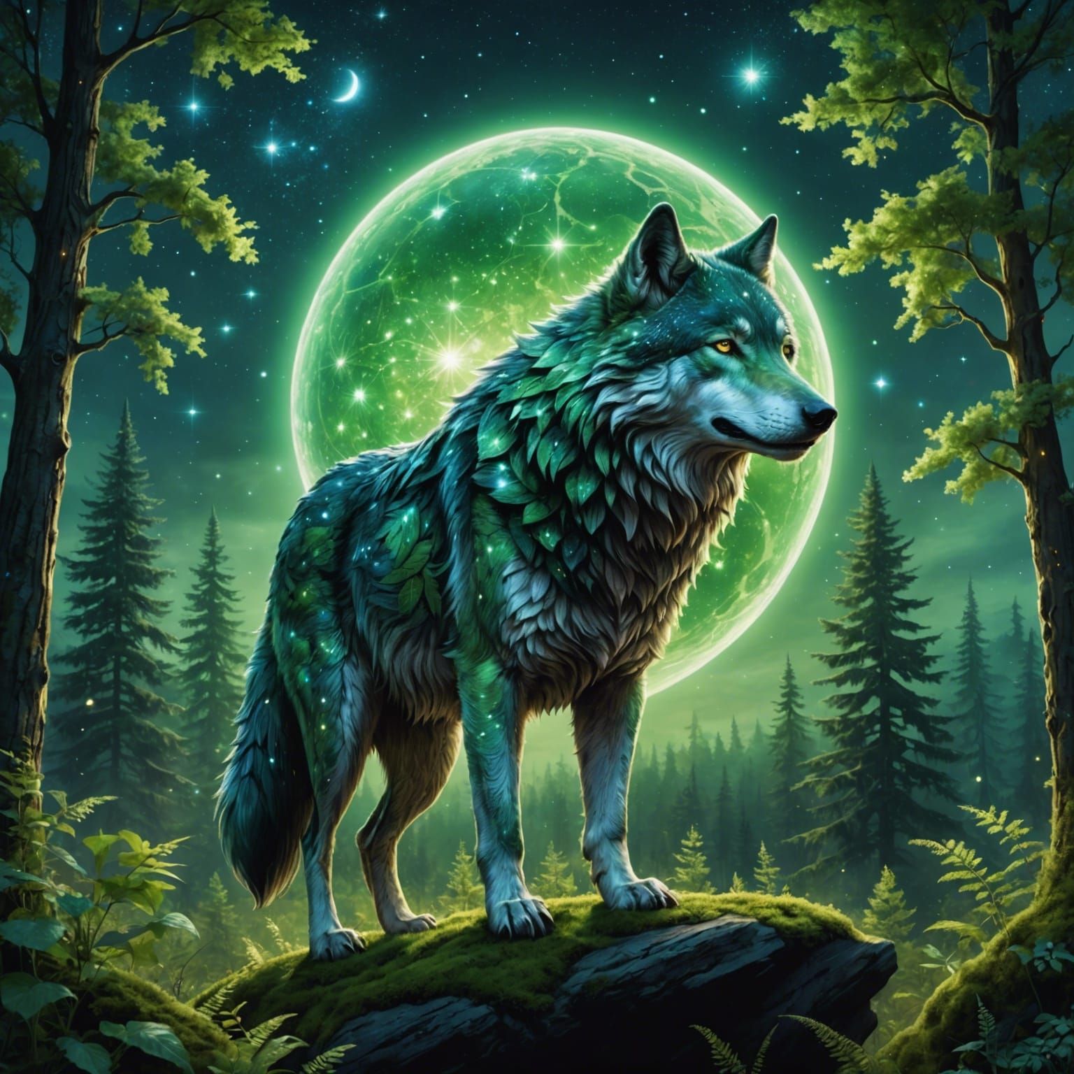 Earth Wolf - AI Generated Artwork - NightCafe Creator