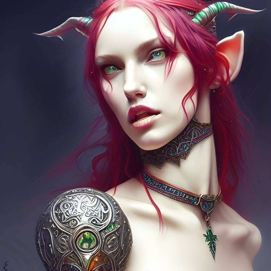 Emerald Succubus - AI Generated Artwork - NightCafe Creator
