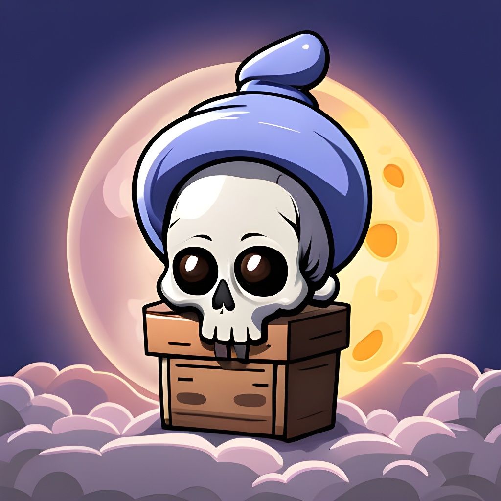 Sleepy Skull v5 - AI Generated Artwork - NightCafe Creator