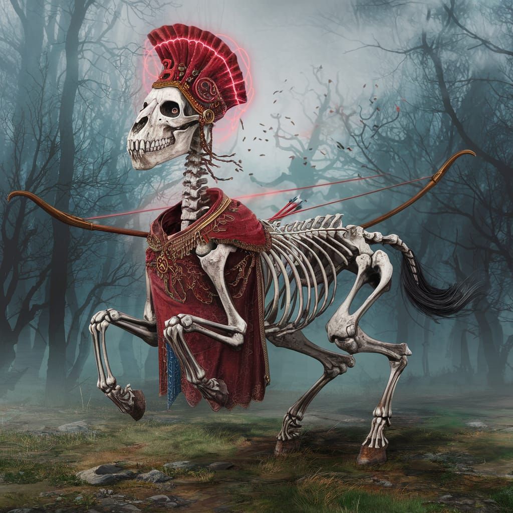 Cicatrix&Mystoglyphism: skeletal prygian centaur