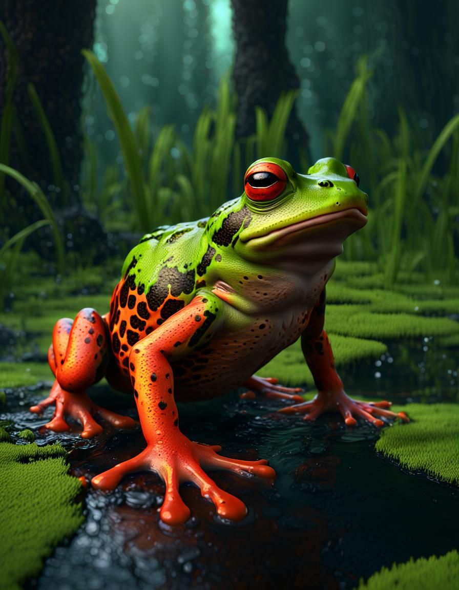 Lava frog - AI Generated Artwork - NightCafe Creator