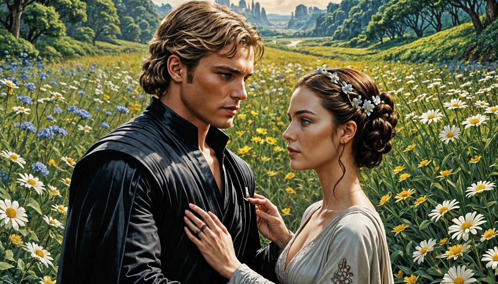 Star Wars romance clinch cover by Elaine Duillo, - AI Generated Artwork ...