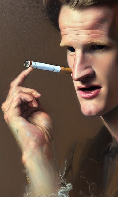 "Matt Smith, smoking a cigarette", Dan Mumfort, Leonardo Da Vinci, Greg ...