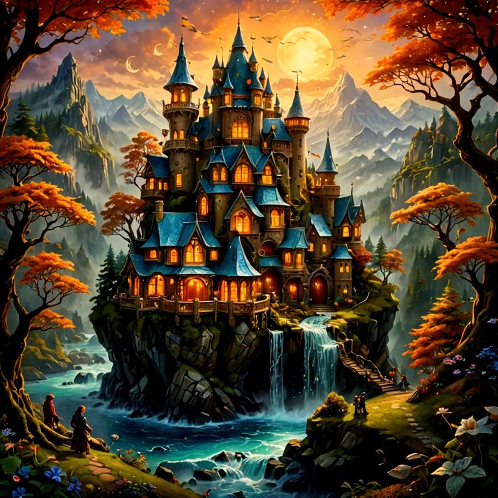 Enchanting Crystal Fantasy Scene in a Pop-Up Book - AI Art