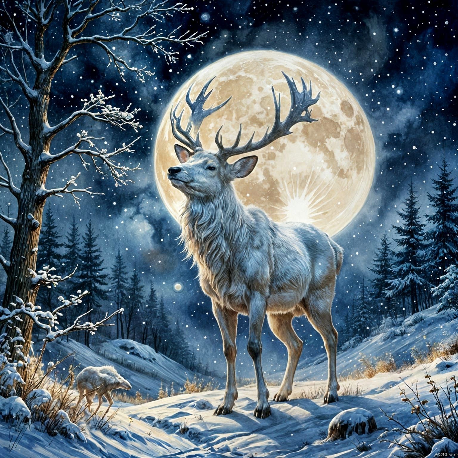 winter stag - winter stag