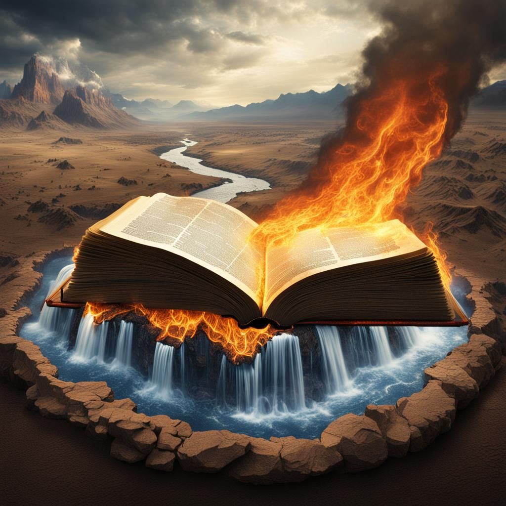 The Word On Fire Allows The River Of Life To Flow - AI Generated ...