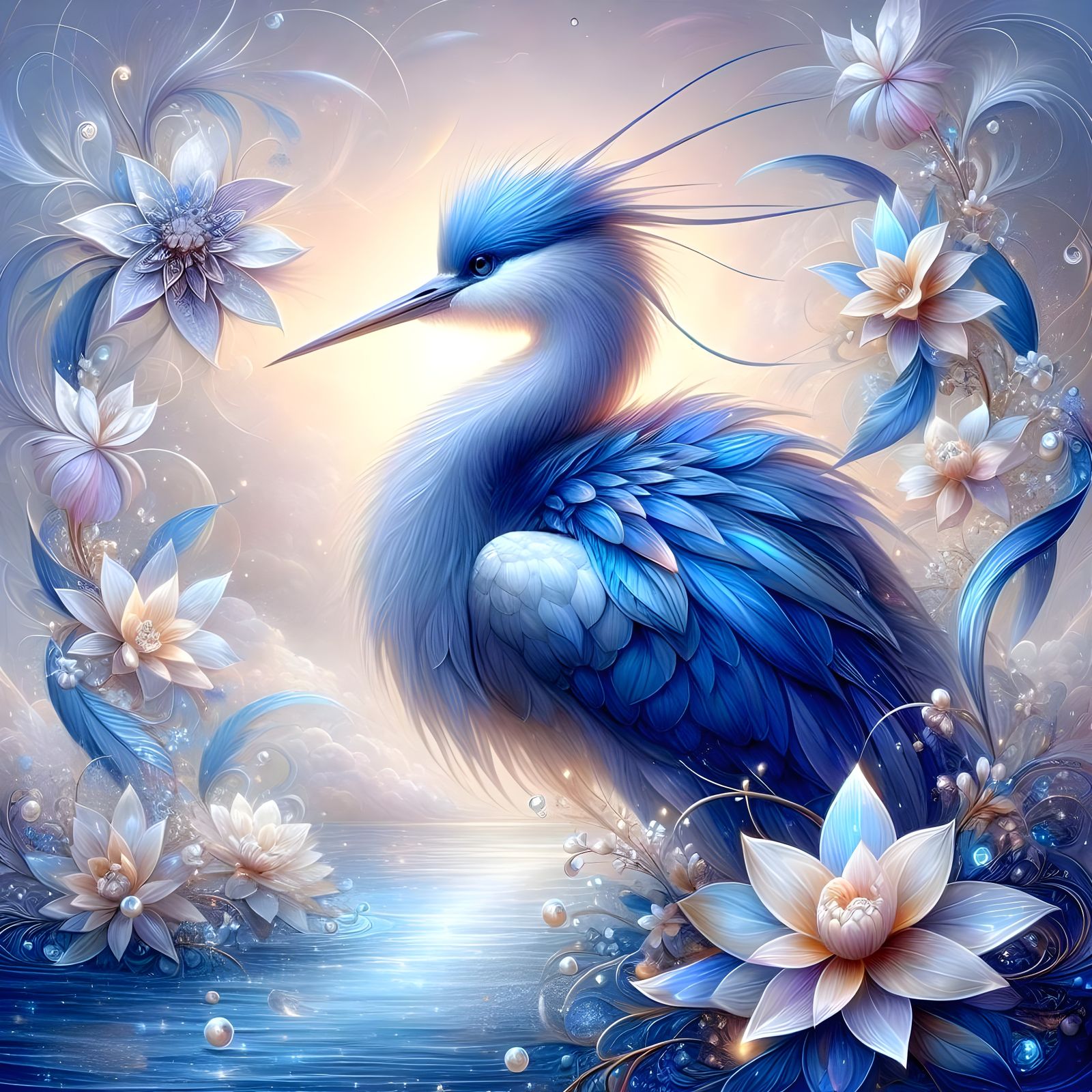 Fantasy Blue heron - Fantasy Blue heron