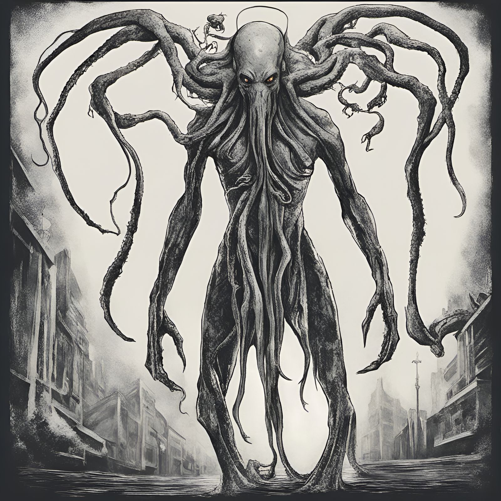 Hybrid human and cthulhu - AI Generated Artwork - NightCafe Creator