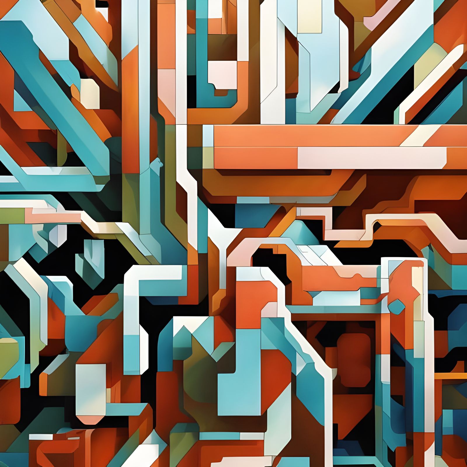 Abstract geometric 26jun23 - AI Generated Artwork - NightCafe Creator