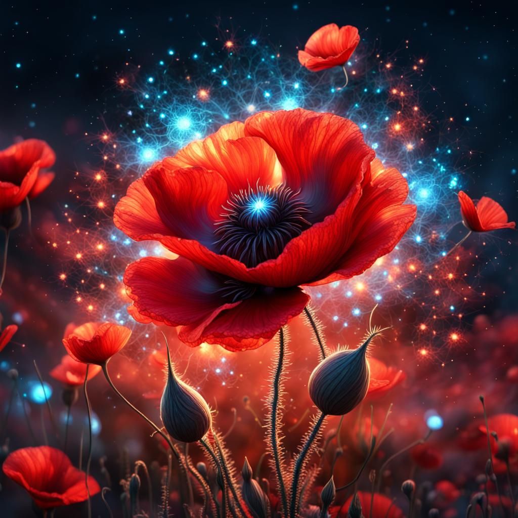 Fabulous poppy - AI Generated Artwork - NightCafe Creator