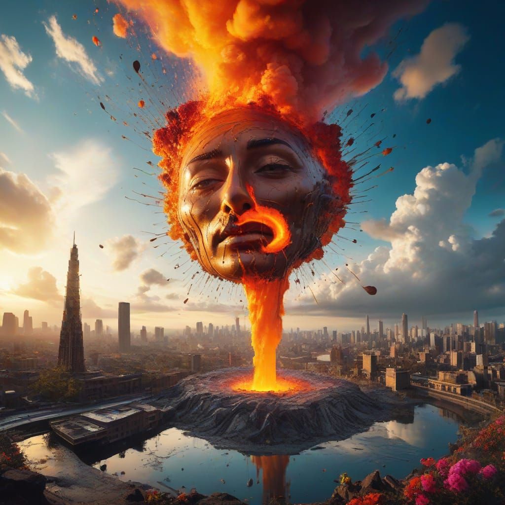 Surreal Toroid World Erupts in a Salvador Dali-Ins... - AI Art