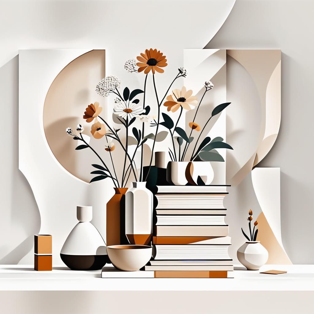 Still life with flowers and geometry - AI Generated Artwork - NightCafe ...