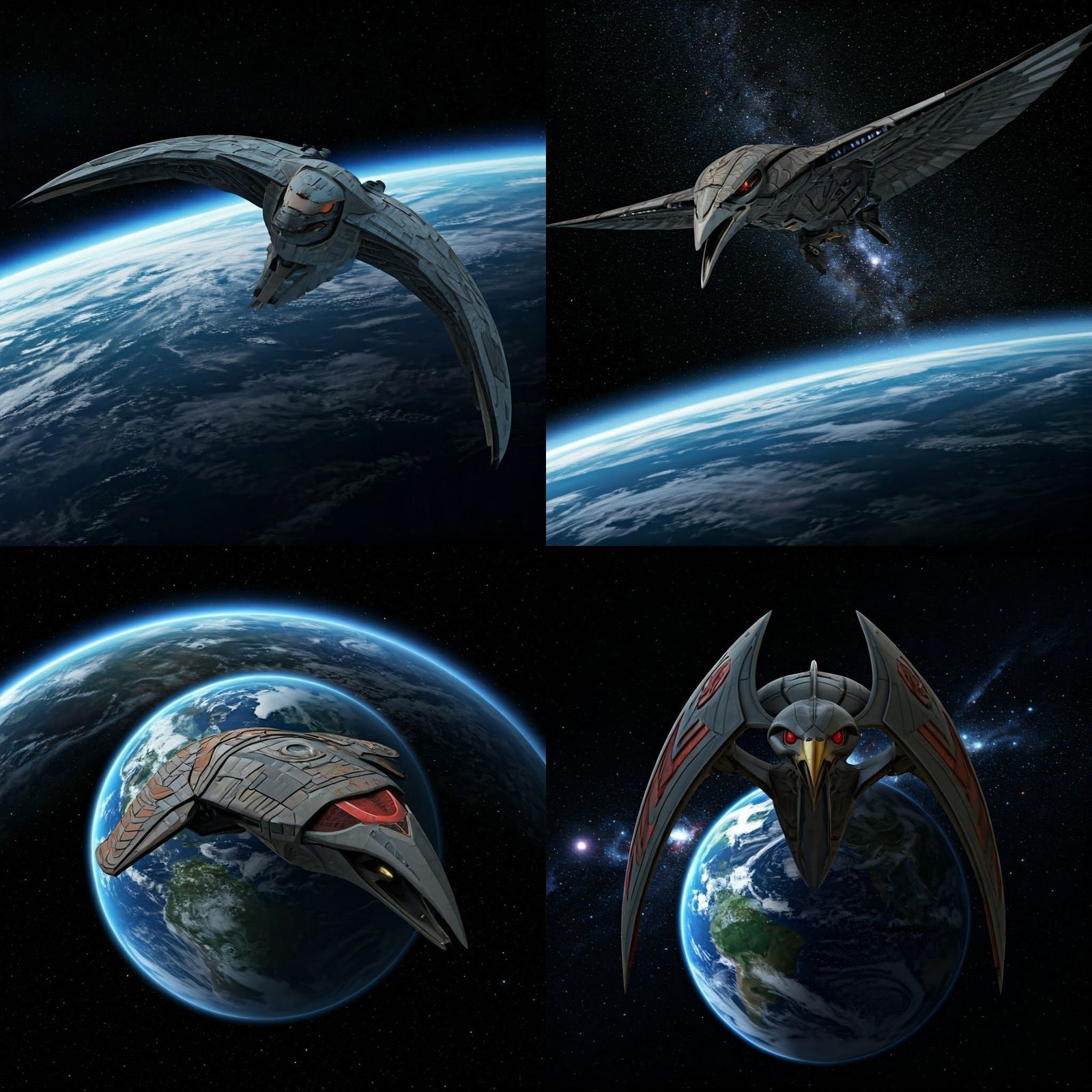 Klingon Bird of Prey Dominates Earth's Galactic Ho... - AI Art
