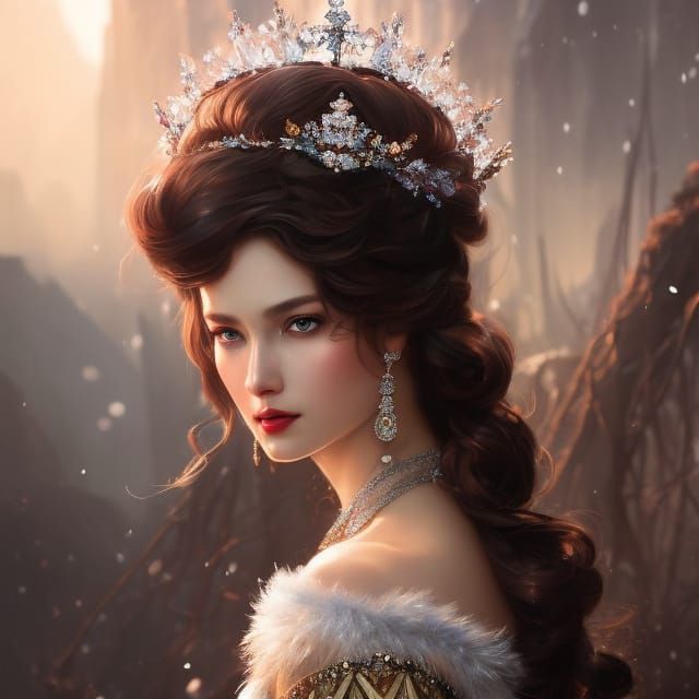 female winter princess - AI Generated Artwork - NightCafe Creator
