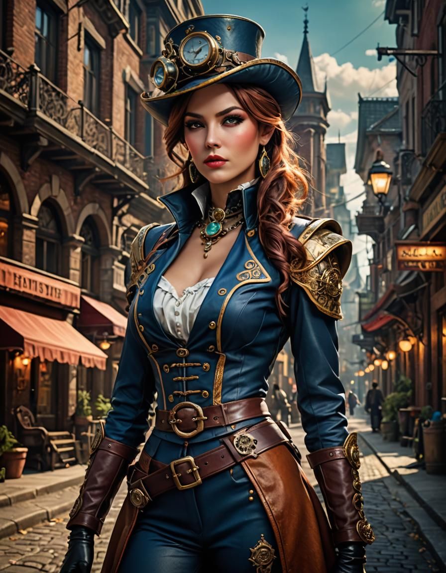 Stempunk Lady - AI Generated Artwork - NightCafe Creator