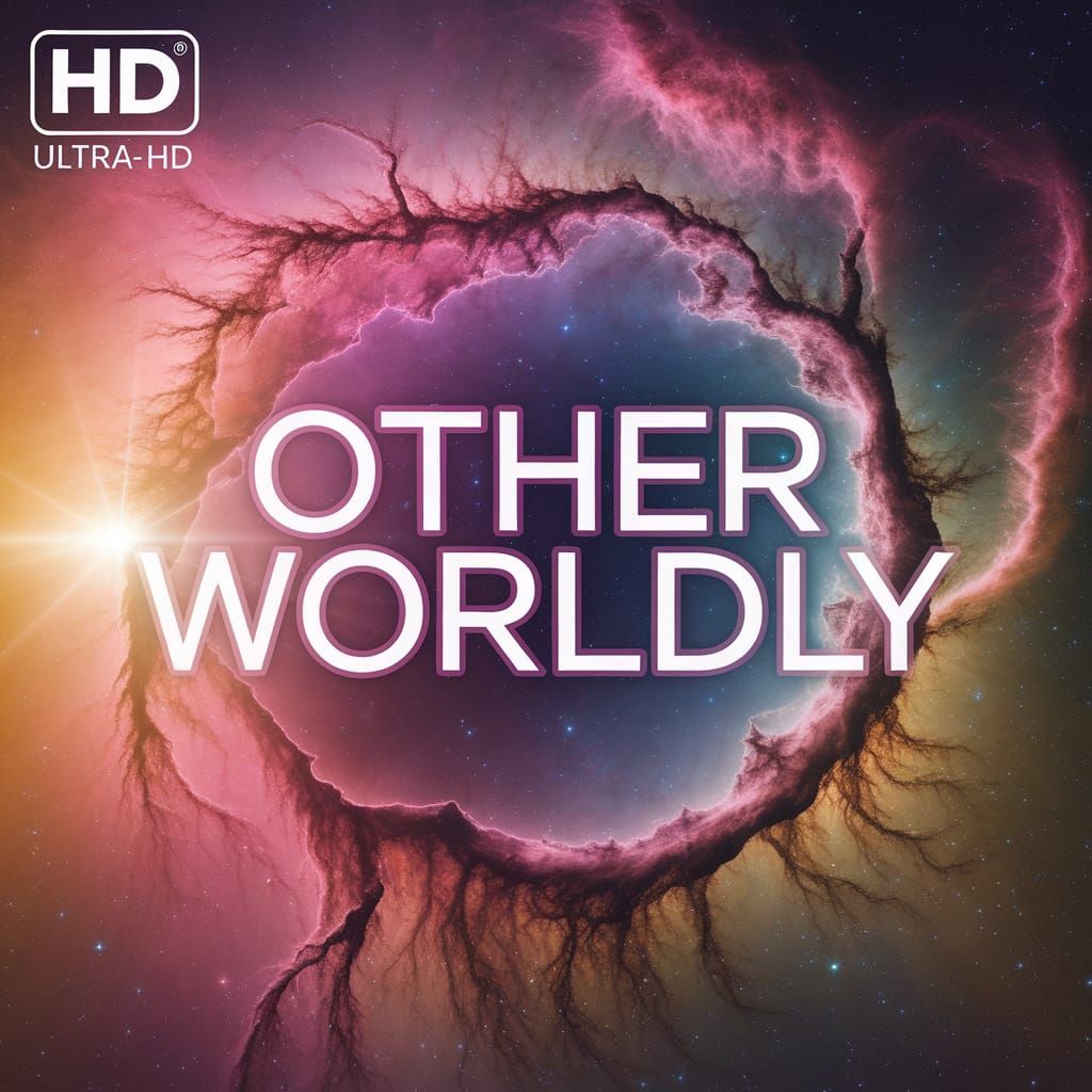 Almost - Breathtaking Nebula with Glowing Letters in Ultra-H...