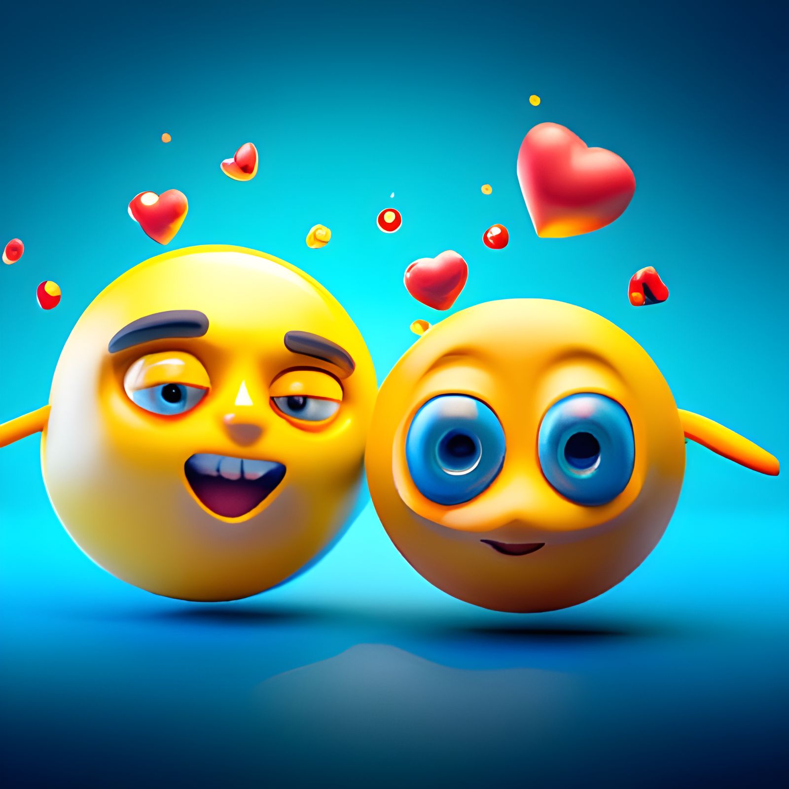 Emoji love - AI Generated Artwork - NightCafe Creator