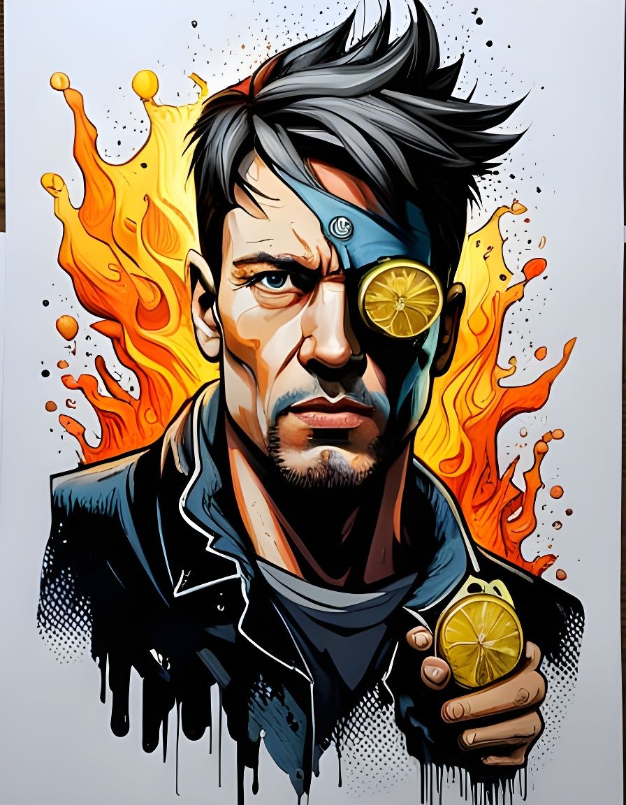 Badass Lemon Man - AI Generated Artwork - NightCafe Creator