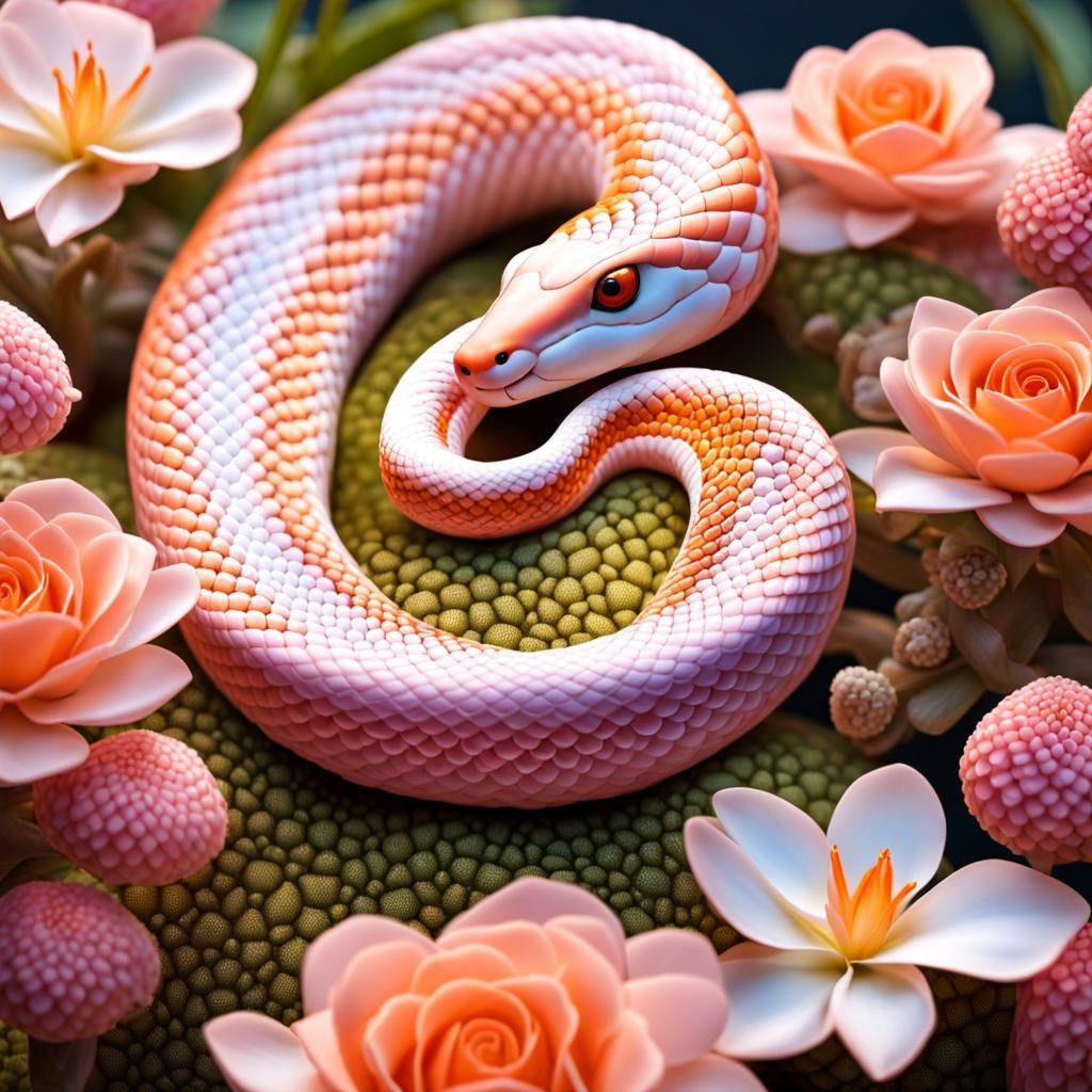Pastel Snake - AI Generated Artwork - NightCafe Creator