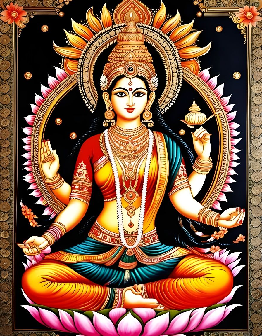 Tripura Sundari, a Hindu Goddess - AI Generated Artwork - NightCafe Creator