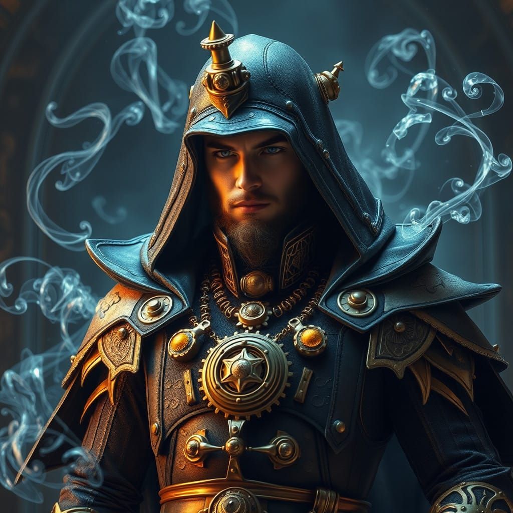 Steampunk Mage Master Unveils Clockwork Magic - AI Art