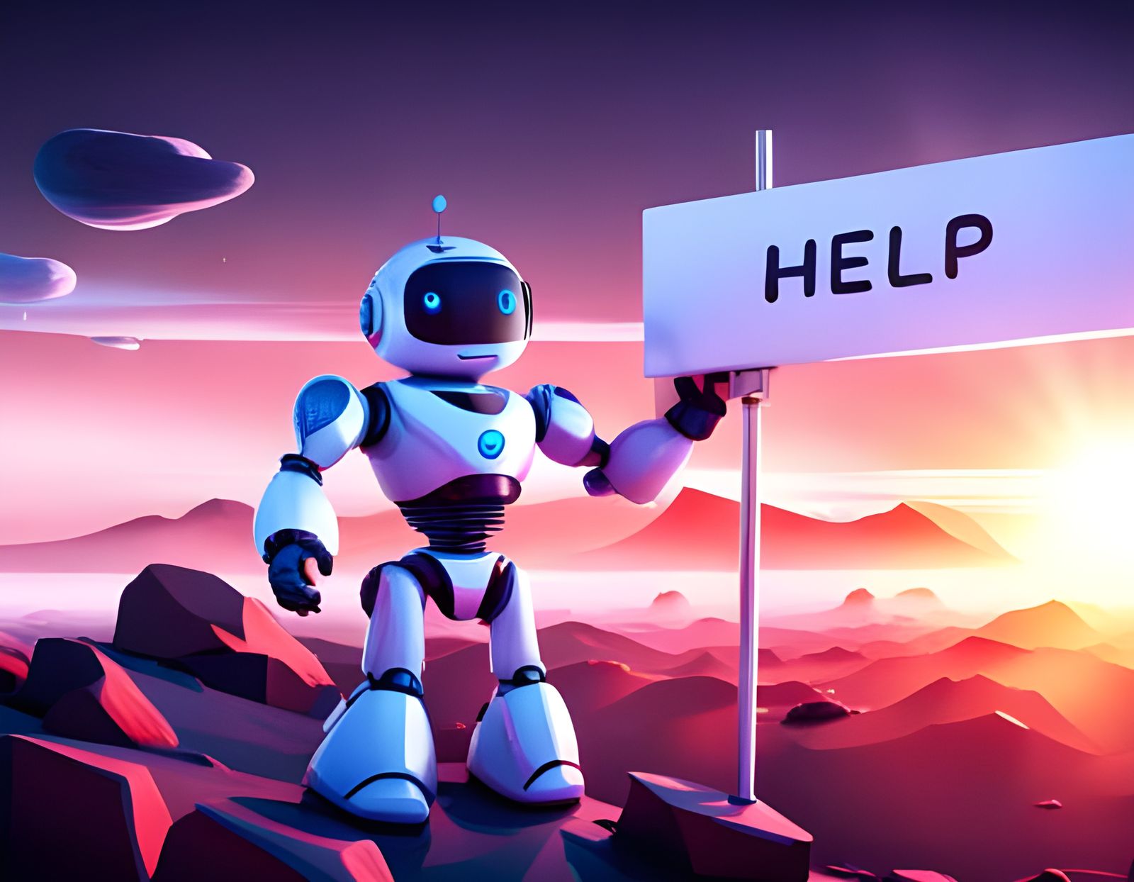 Robot Help - AI Generated Artwork - NightCafe Creator