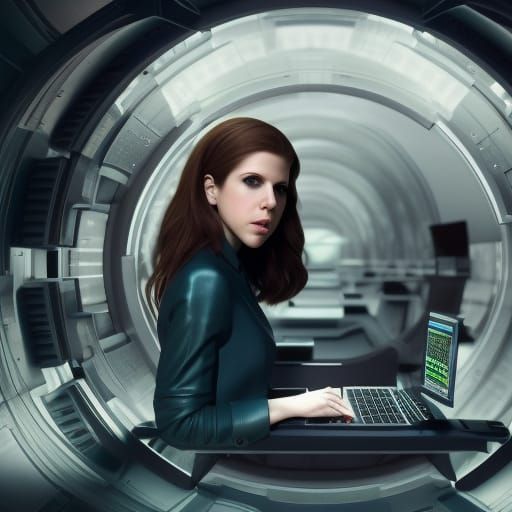 Anna Kendrick as a computer, inside a computer - AI Generated Artwork ...