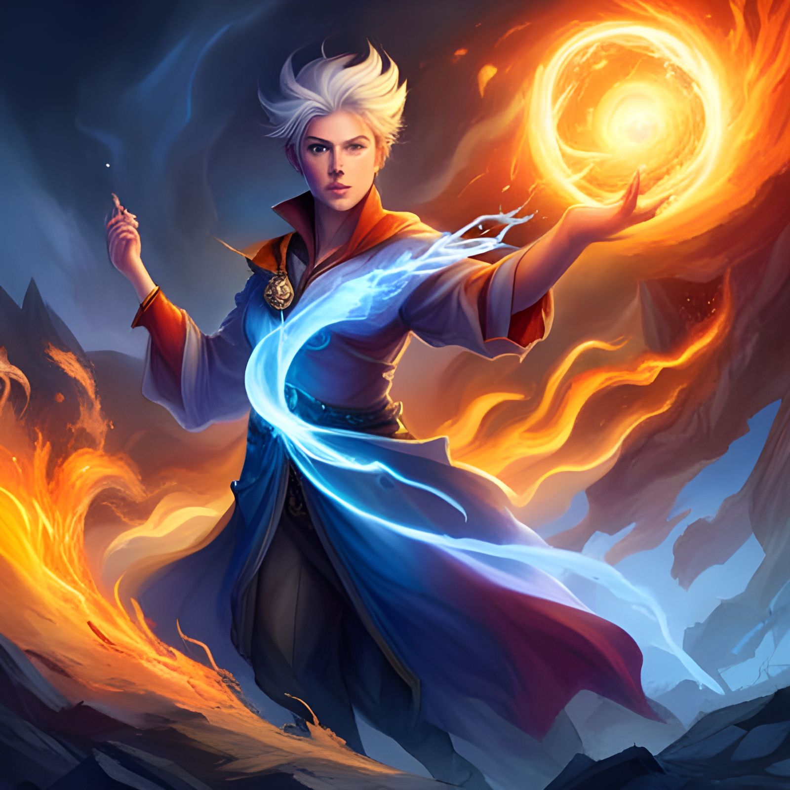 A Mage collects an orb of elemental power - AI Generated Artwork ...