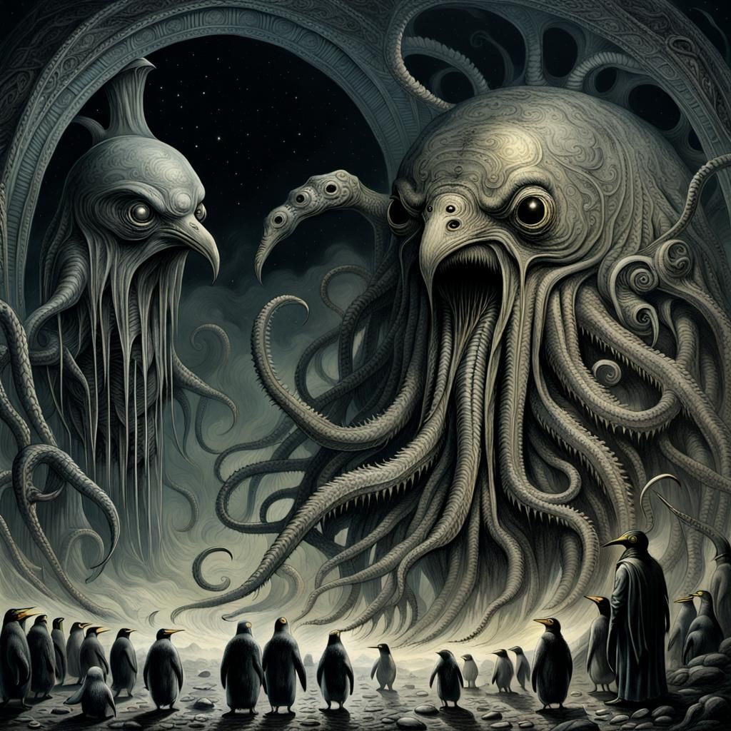 Eldritch Sphenisciform XLII - AI Generated Artwork - NightCafe Creator