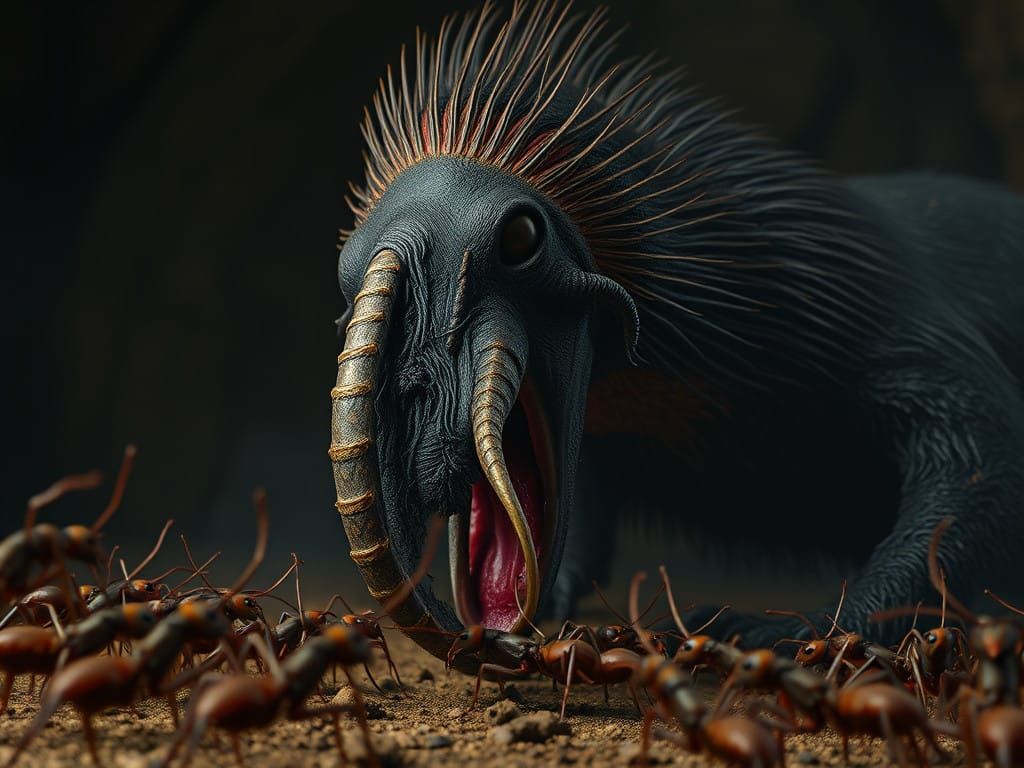 Be careful, the giant mutant anteater is out