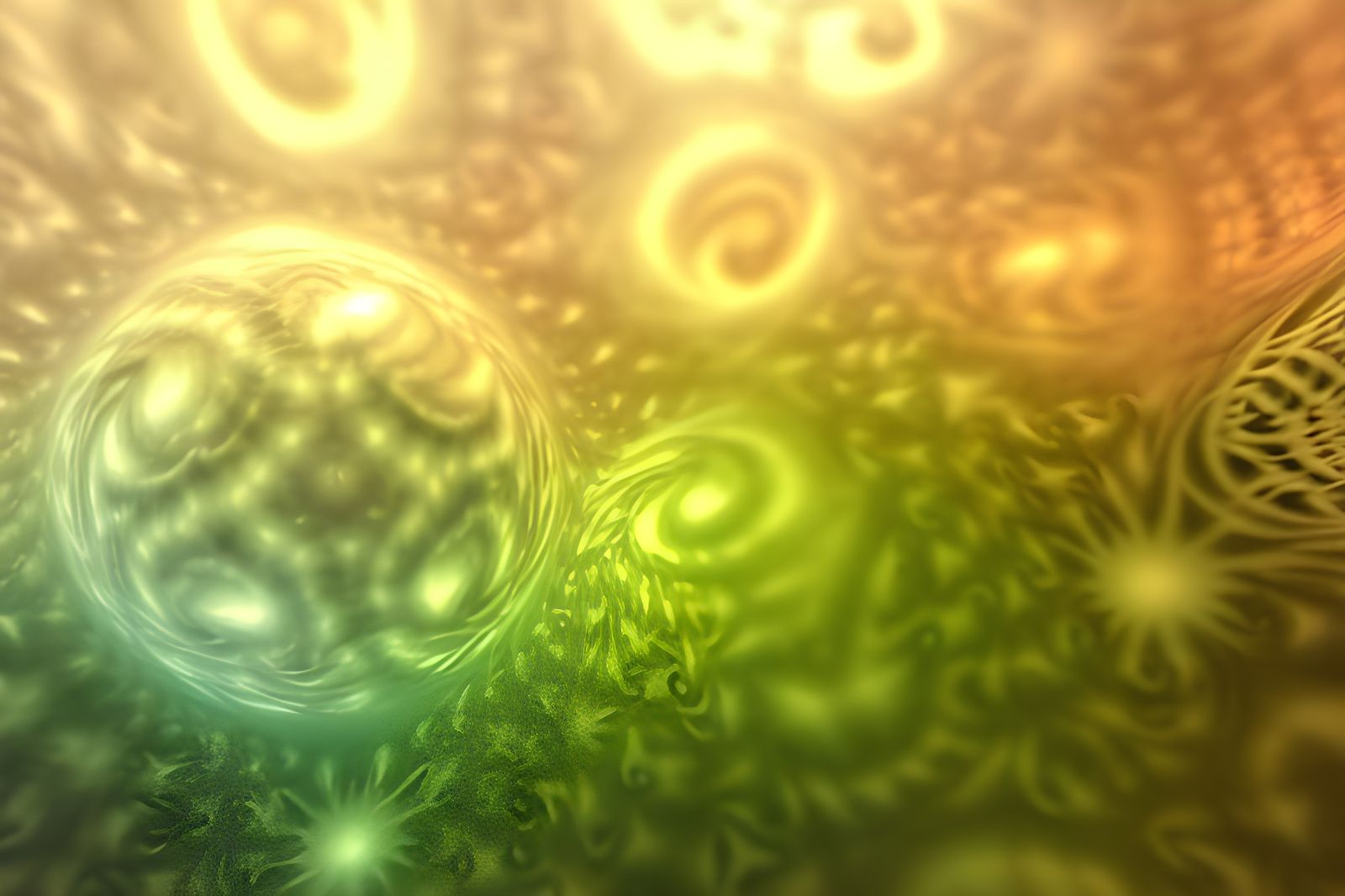 3D detailed photorealistic abstract rendering of fractal multiverse ...
