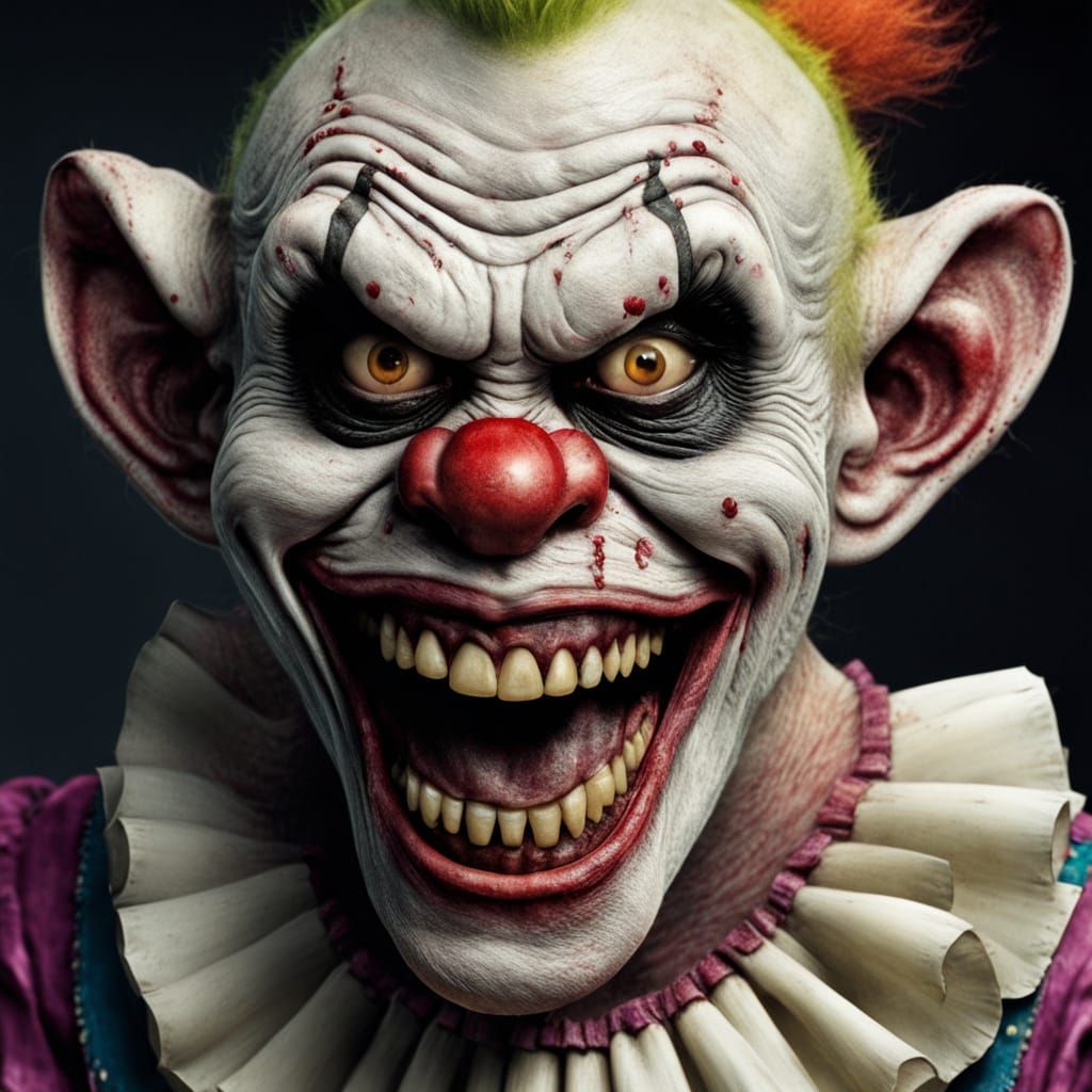 Zombie Monkey Clown: A Grinning Monster - AI Art