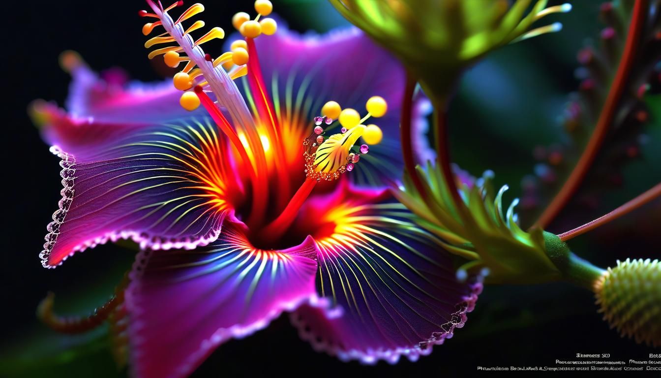 Purple Alien Flower - AI Generated Artwork - NightCafe Creator