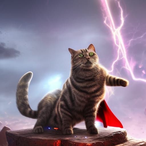 thor cat - AI Generated Artwork - NightCafe Creator