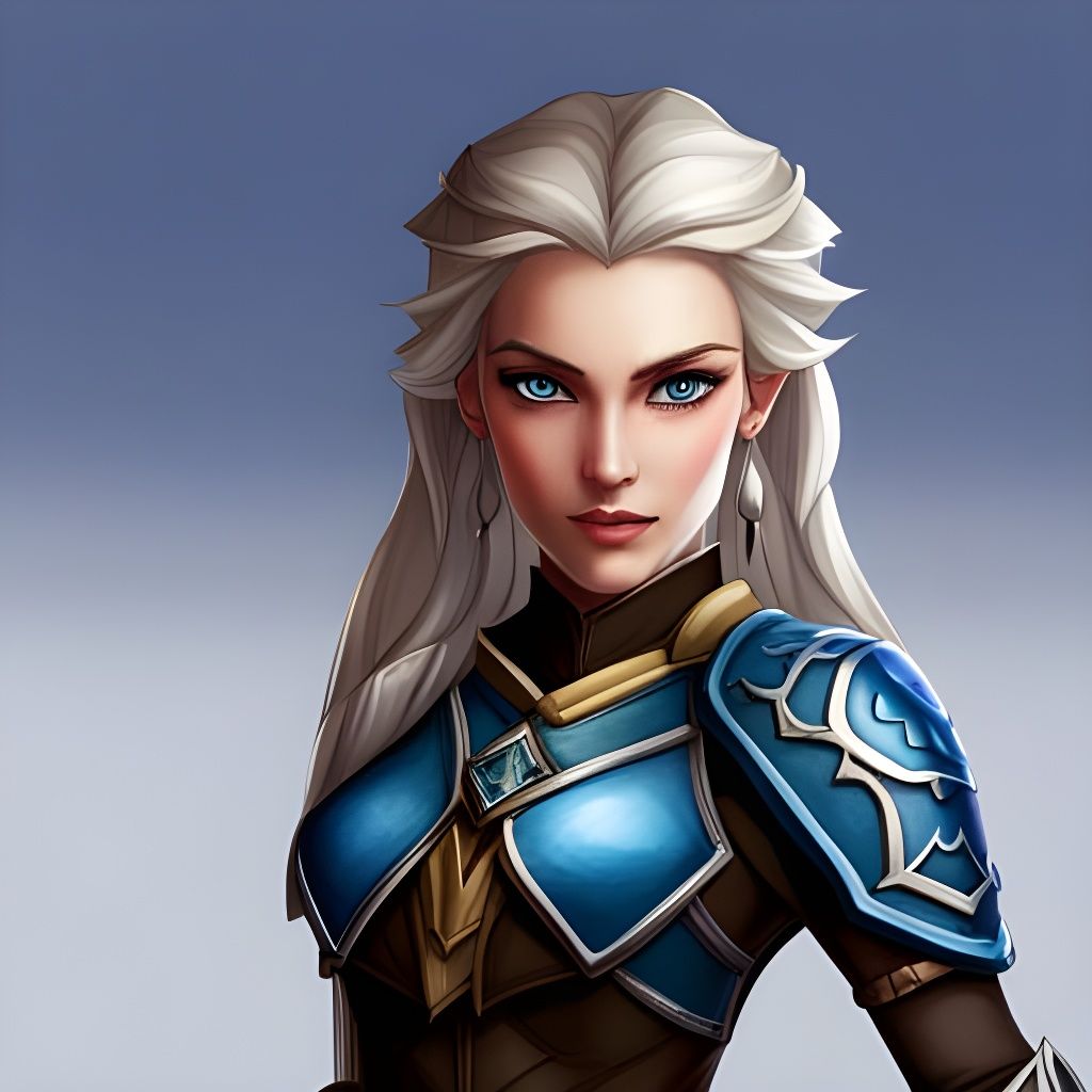 Dungeons and Dragons Character Portrait ; Elf Female, British elf ...