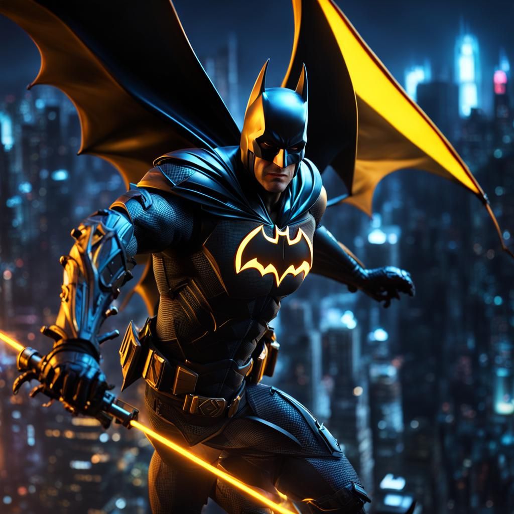 Black Yellow Batman - AI Generated Artwork - NightCafe Creator