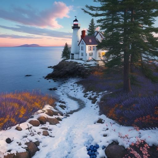Path to the Lighthouse - AI Generated Artwork - NightCafe Creator